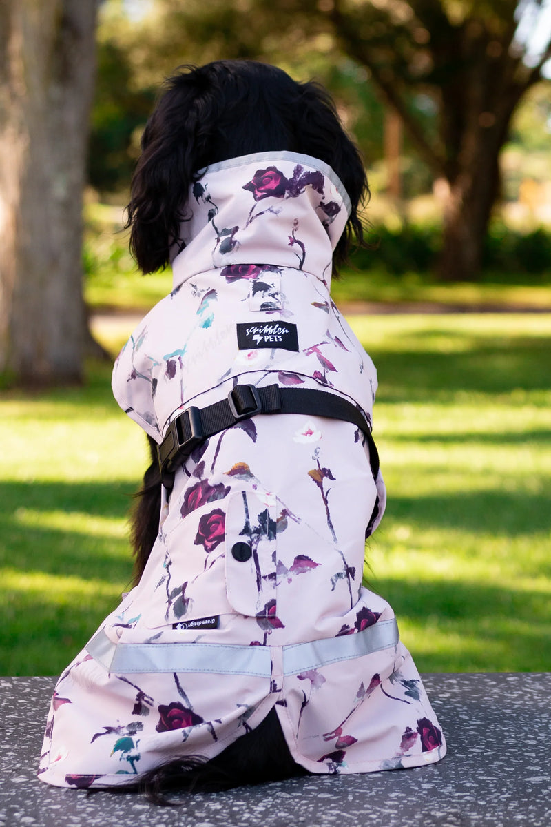 SCRIBBLER Waterproof Raincoat - Floral Blush – RunWild